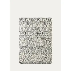 HUNT SLONEM Best Bunnies Reversible Throw Blanket, 60" X 80