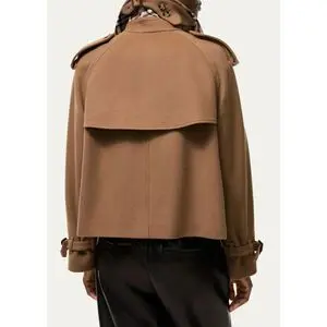 Burberry Mayfair Cropped Cashmere Trench Jacket