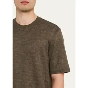 Zegna Solid Linen Crewneck T-shirt