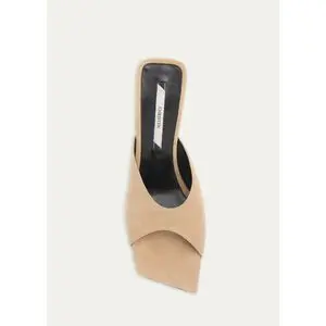 CHRISTEN 95mm Edge Suede Mules - Beige