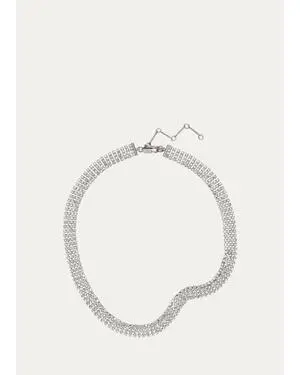 Lady Grey Mazzy Necklace With Crystals - Silver