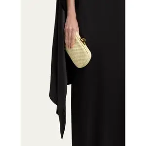 Bottega Veneta Puffy Leather Knot Clutch Bag