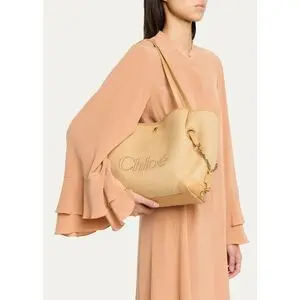 Chloé Clover Raffia-effect Tote Bag