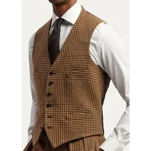 Ralph Lauren Purple Label Hand-tailored Plaid Wool-cashmere Vest