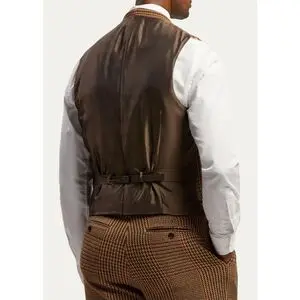 Ralph Lauren Purple Label Hand-tailored Plaid Wool-cashmere Vest