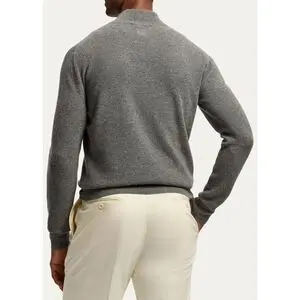 Ralph Lauren Purple Label Textured Cashmere Quarter-zip Sweater