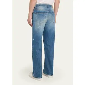 JEANERICA Paint Splatter Medium Blue Denim Jeans