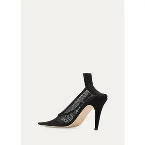 CHRISTEN 95mm Edge Mesh Cuff Pumps