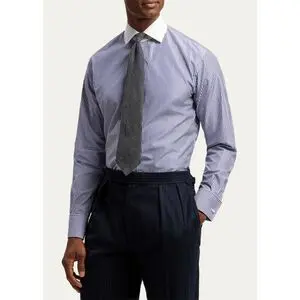 Ralph Lauren Purple Label Striped Poplin French Cuff Shirt