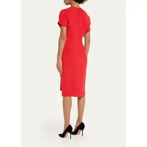 Giorgio Armani Washed Silk Asymmetric Midi Dress