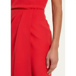 Giorgio Armani Washed Silk Asymmetric Midi Dress