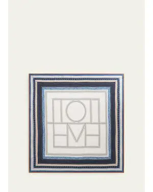 TOTEME Collector Silk Scarf - Ecru/navy
