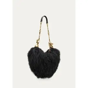 Chloé Shearling Chain Horse Shoulder Bag