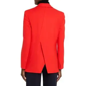 Giorgio Armani Virgin Wool Single-breasted Longline Blazer