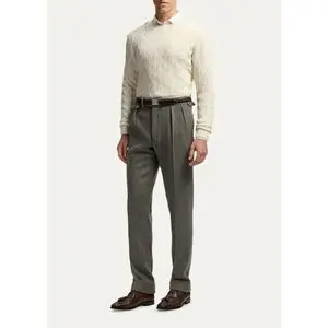 Ralph Lauren Purple Label Gregory Hand-tailored Tick-weave Trousers