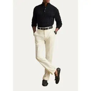 Ralph Lauren Purple Label Cable-knit Cashmere Mock Neck Sweater - Black
