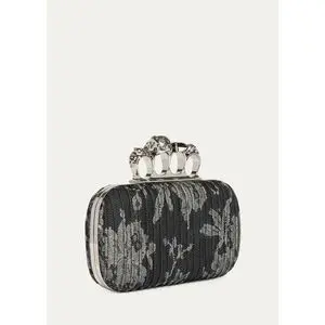 Alexander McQueen Embroidered Leather Skull Clutch