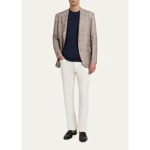 Brioni Linen, Cashmere And Silk Plaid Sport Coat