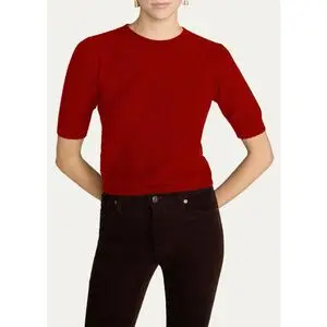 FRAME The Gathered Honeycomb Cashmere Sweater
