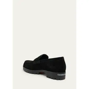 CHRISTIAN LOUBOUTIN Cavavin Leather Lug-sole Penny Loafers