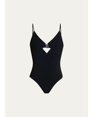 Zimmermann Diamond Wire One-piece Swimsuit - Black