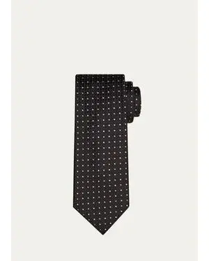 TOM FORD Micro-jacquard Silk Tie Black