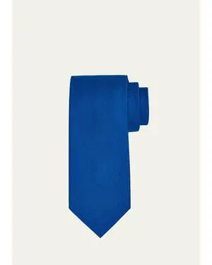 TOM FORD Micro-jacquard Silk Tie Bluette