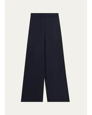 Giorgio Armani Flanella Cashmere Wide-leg Pants