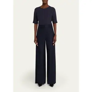 Giorgio Armani Flanella Cashmere Wide-leg Pants
