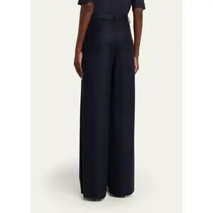 Giorgio Armani Flanella Cashmere Wide-leg Pants