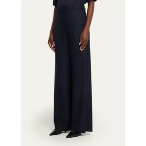 Giorgio Armani Flanella Cashmere Wide-leg Pants