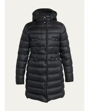Moncler Hirma Hooded Long Down Jacket