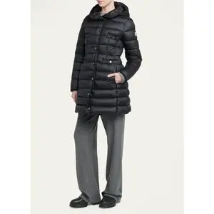 Moncler Hirma Hooded Long Down Jacket