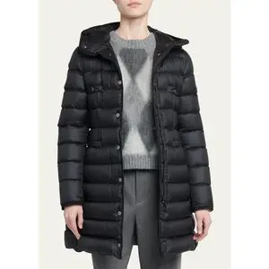 Moncler Hirma Hooded Long Down Jacket