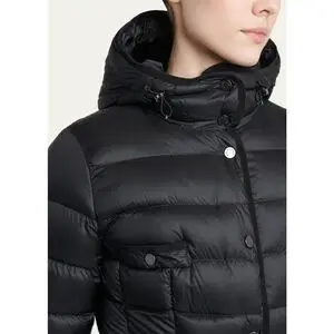 Moncler Hirma Hooded Long Down Jacket