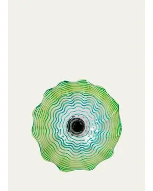 DALE TIFFANY Milagra Art Glass Wall Decor, 12" Round - Green