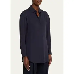 Giorgio Armani Silk Long-sleeve Button-down Shirt