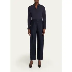 Giorgio Armani Silk Long-sleeve Button-down Shirt