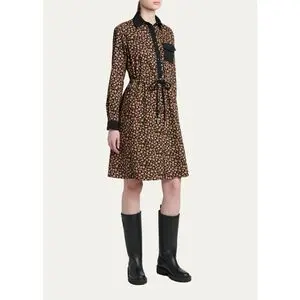 Moncler Floral Printed Corduroy Dress