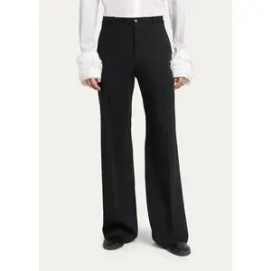 JIL SANDER Wool Blend Wide-leg Trousers