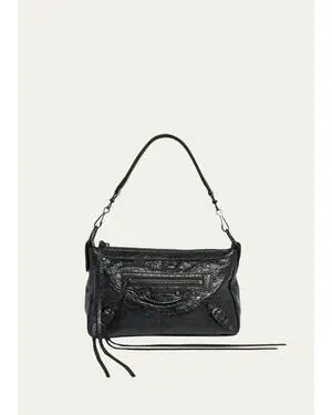 Balenciaga Le City Moto Mini Leather Shoulder Bag
