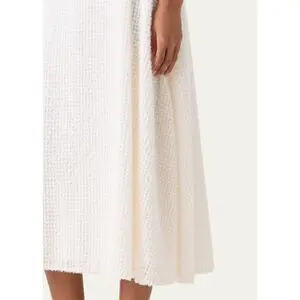 Akris Fringe Techno Grid A-line Midi Skirt