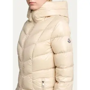 Moncler Marusse Hooded Mid-length Down Jacket