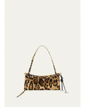 Alaïa Le Click Medium Leopard-print Shoulder Bag - Noir/caramel