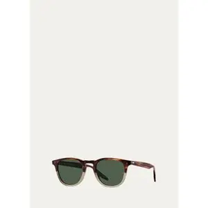 Barton Perreira Dino Acetate Keyhole-bridge Square Sunglasses