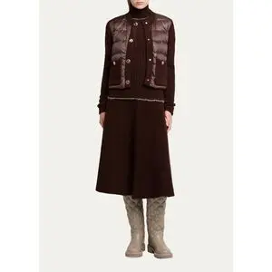 Moncler Wool-blend Fringed Turtleneck Sweater