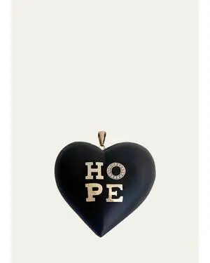 HAUTE VICTOIRE Hope Ebony And Diamond Pendant - Gold