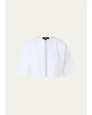Akris Honora Orbit Broderie Anglaise Bolero Jacket