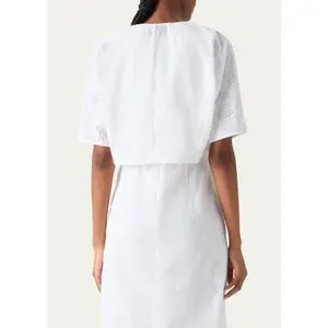 Akris Honora Orbit Broderie Anglaise Bolero Jacket