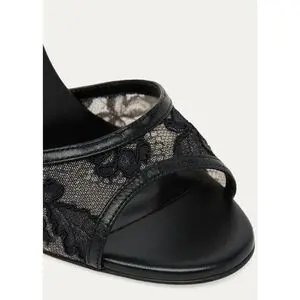 CHRISTIAN LOUBOUTIN 100mm Miss Z Lace Slingback Sandals - Black